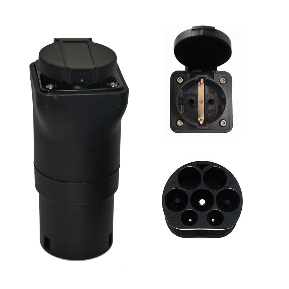 Noeifevo C2 Typ2 Stecker auf Schukosteckdose Adapter, 16A 1 Phase EV A ...